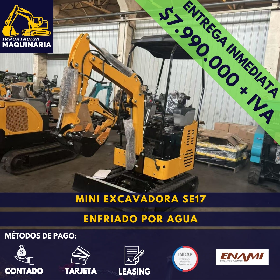 Mini Excavadora SE17 Enfriado por Agua – Importacion Maquinaria